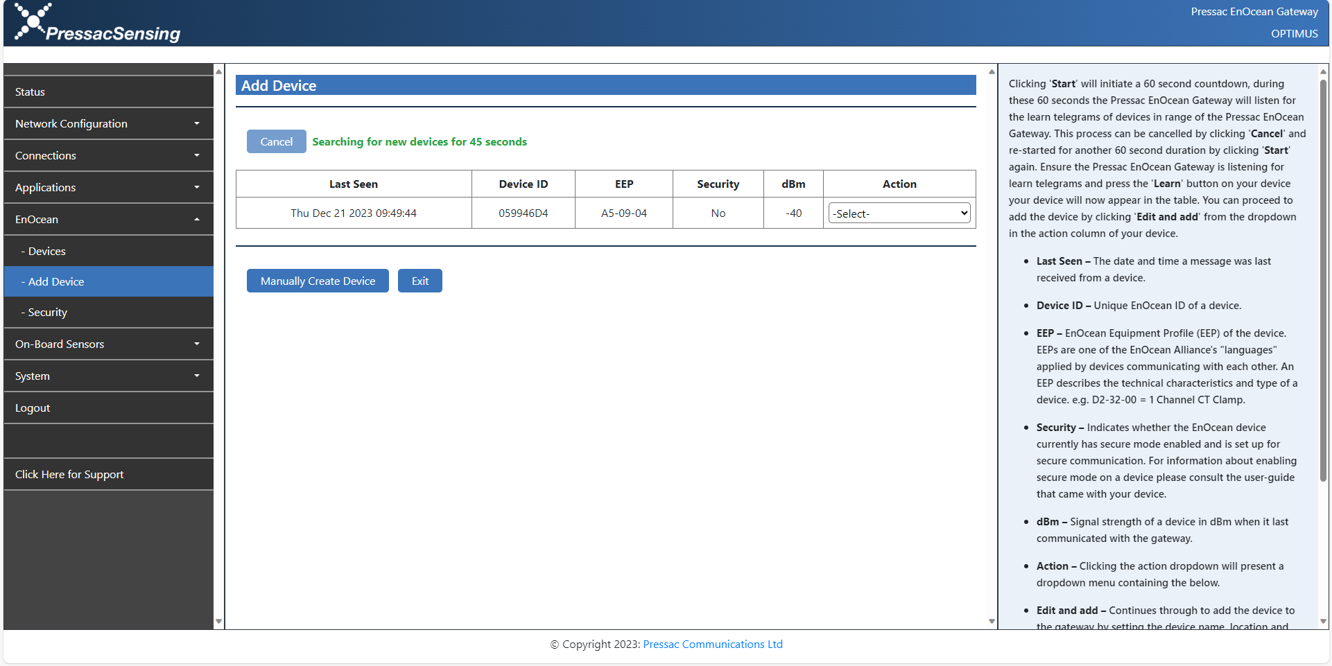 Adding Devices to the Gateway