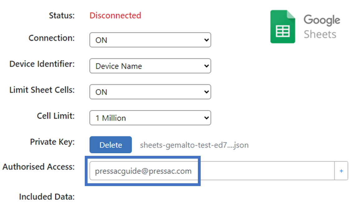 Setting up the Google Sheets Connection on your Gateway
